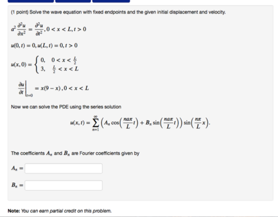 Solved (point solve the wave equation with fixed endpoints | Chegg.com
