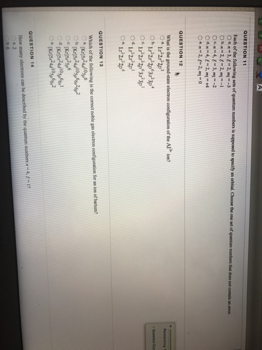 Solved Each of the following sets of quantum numbers is | Chegg.com