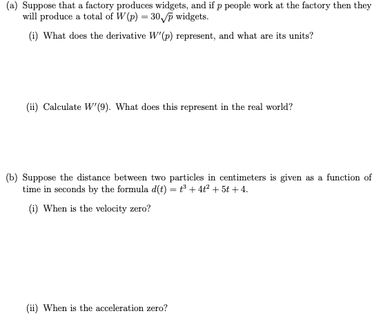 Solved (a) Suppose that a factory produces widgets, and if p | Chegg.com