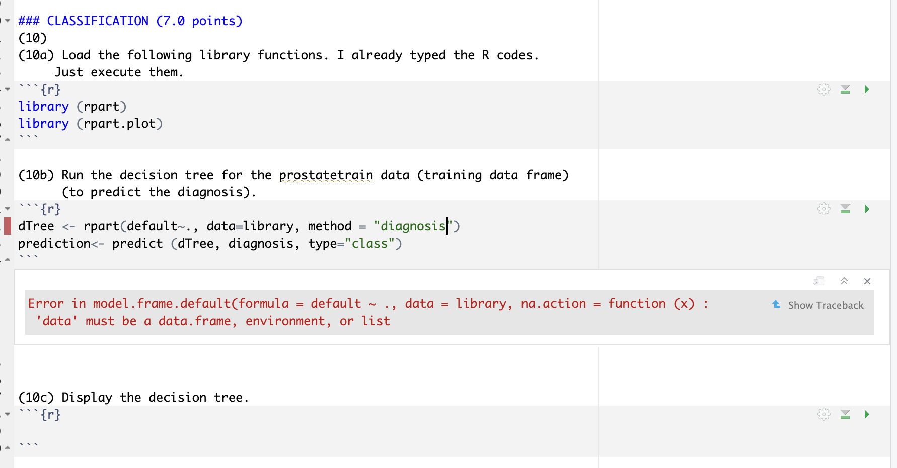 Solved \#\#\# CLASSIFICATION (7.0 points) (10) (10a) Load | Chegg.com