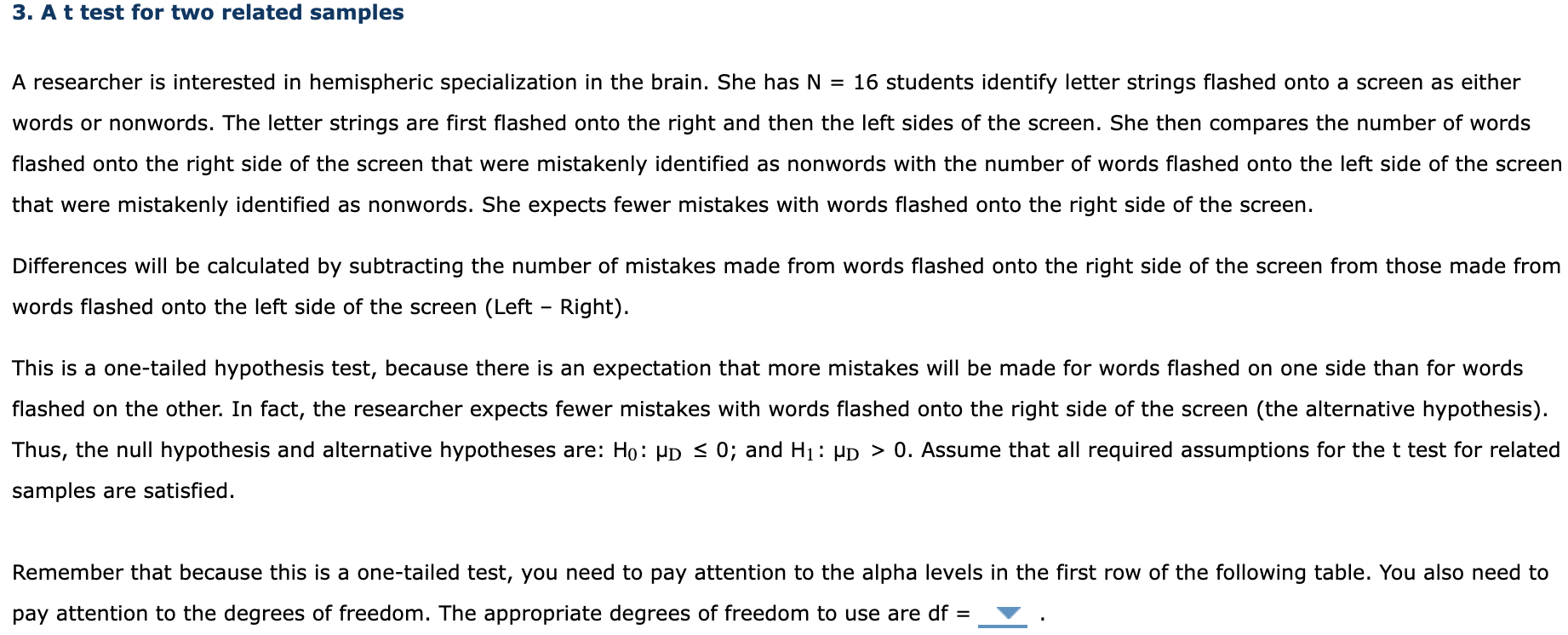 Solved 3. A t test for two related samples A researcher is | Chegg.com