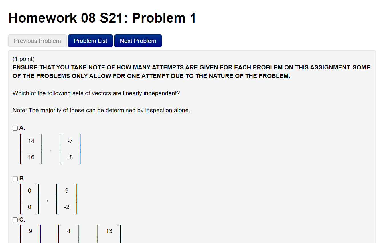 Solved Homework 08 S21: Problem 1 Previous Problem Problem | Chegg.com