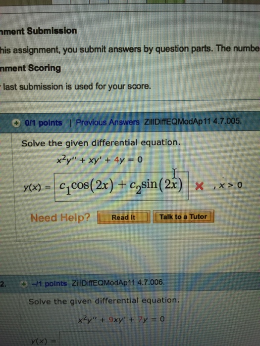 Solved ment Submission his assignment, you submit answers by | Chegg.com