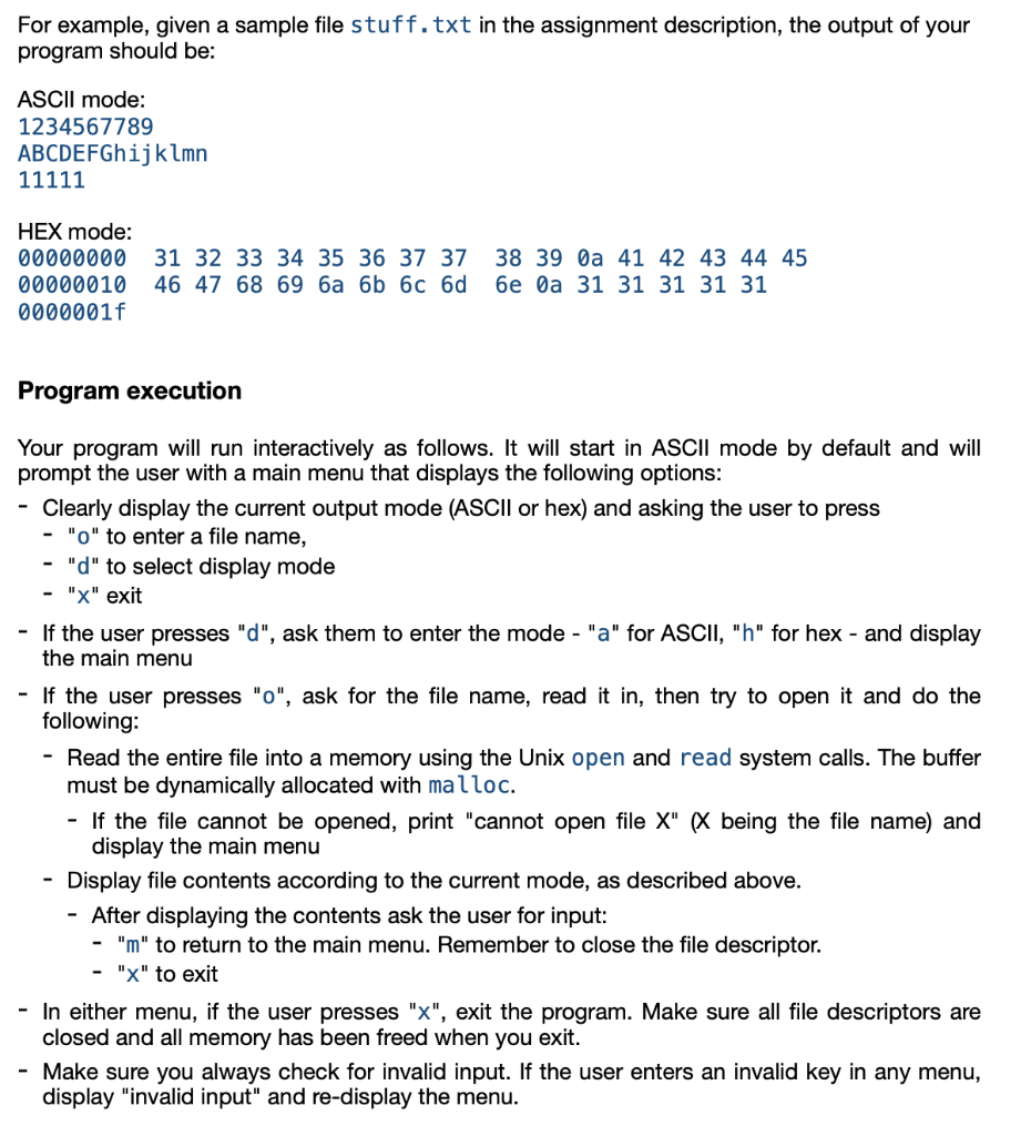 Solved 1. Description Write a C program that will | Chegg.com