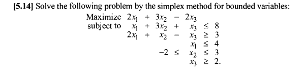 Solved [5.14] Solve the following problem by the simplex | Chegg.com