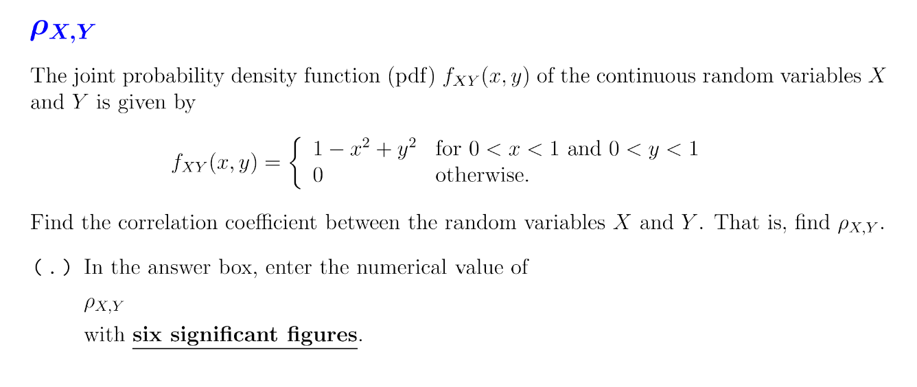 Solved PX,Y The joint probability density function (pdf) | Chegg.com