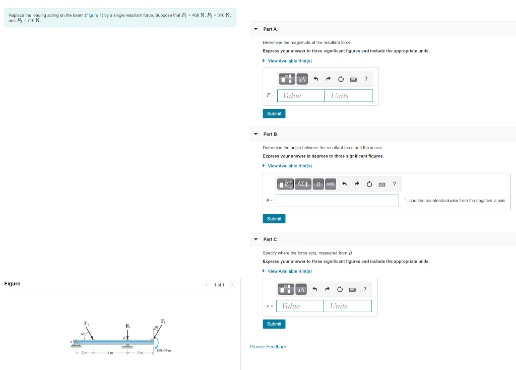 Solved Replace the loading acting on the beam (Figure 1) by | Chegg.com