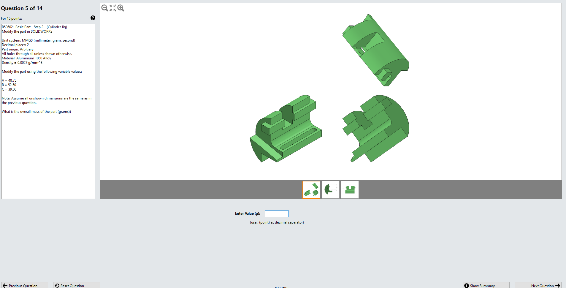 Solved B50601: Basic Part - Step 1 - (Cylinder Jig) Build | Chegg.com