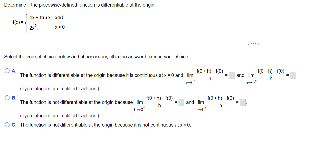 Solved Determine if the piecewise-defined function is | Chegg.com