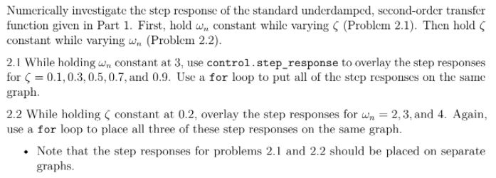 Solved Find the step response for the standard form of an | Chegg.com