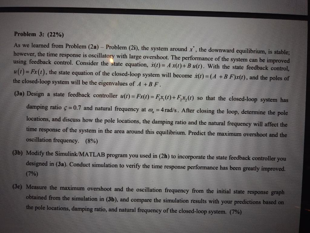 Problem 3: (22%) As we learned from Problem (2a) - | Chegg.com