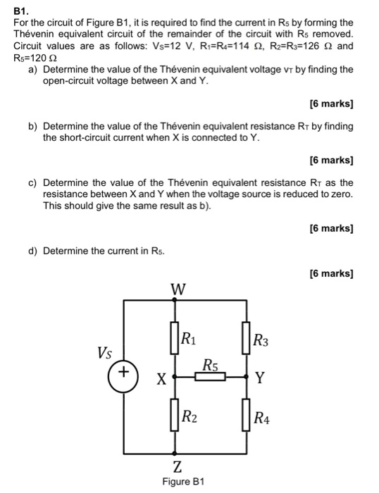 Solved B1 For the circuit of Figure B1, it is required to | Chegg.com