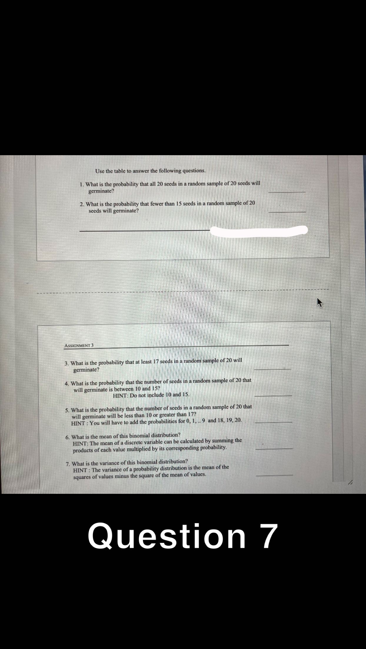 Solved Use the table to answer the following questions. 1. | Chegg.com