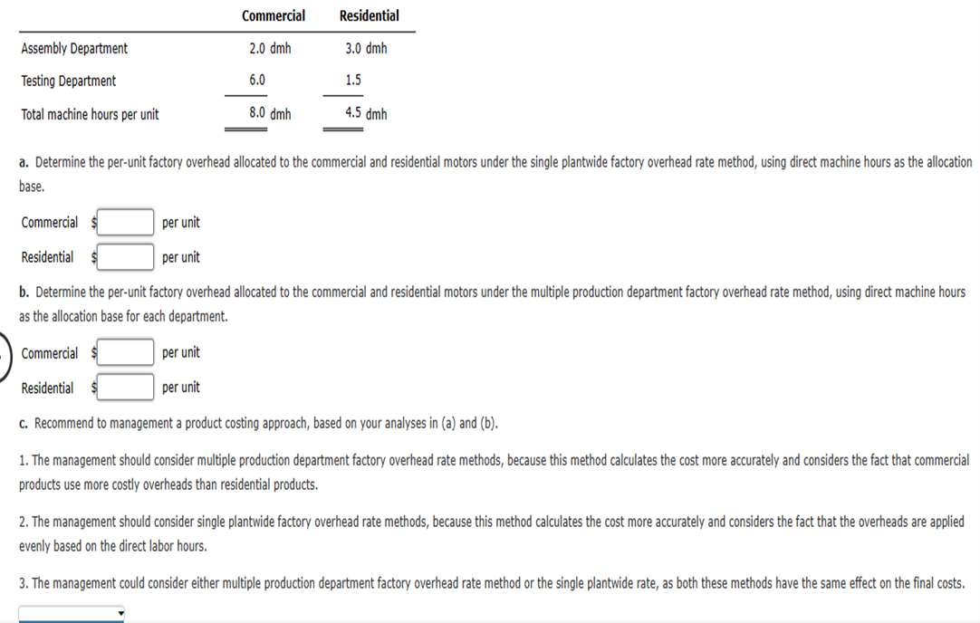 Solved Single Plantwide and Multiple Production Department | Chegg.com