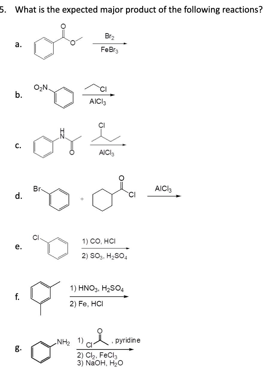 Solved What is the expected major product of the following | Chegg.com