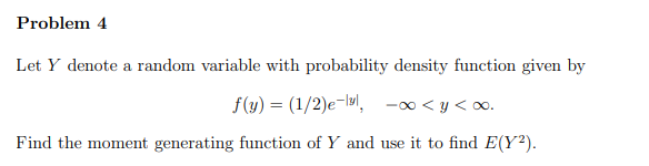 Let Y denote a random variable with probability | Chegg.com