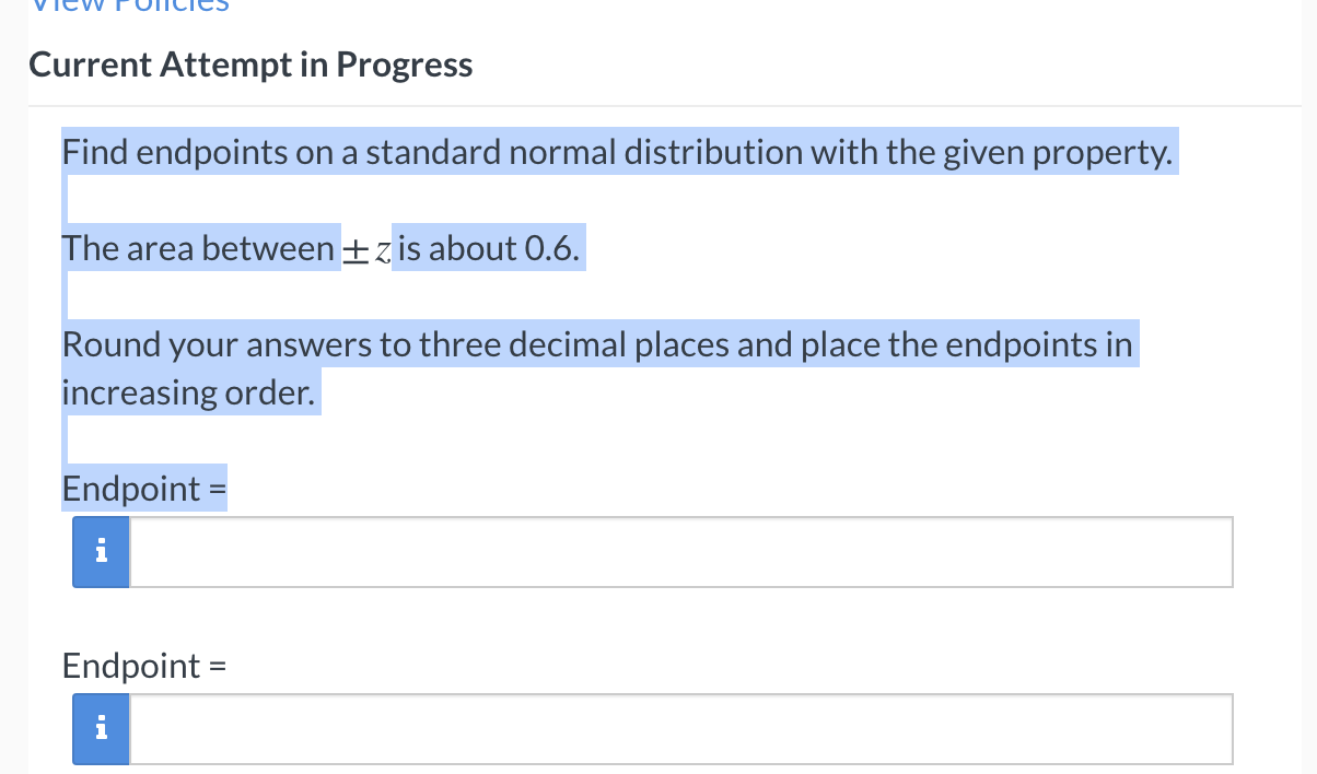 Solved Current Attempt in Progress Find endpoints on a | Chegg.com