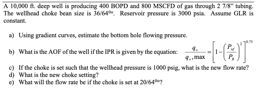 BOPD = barrels of oil per day = 42 US gallons | Chegg.com