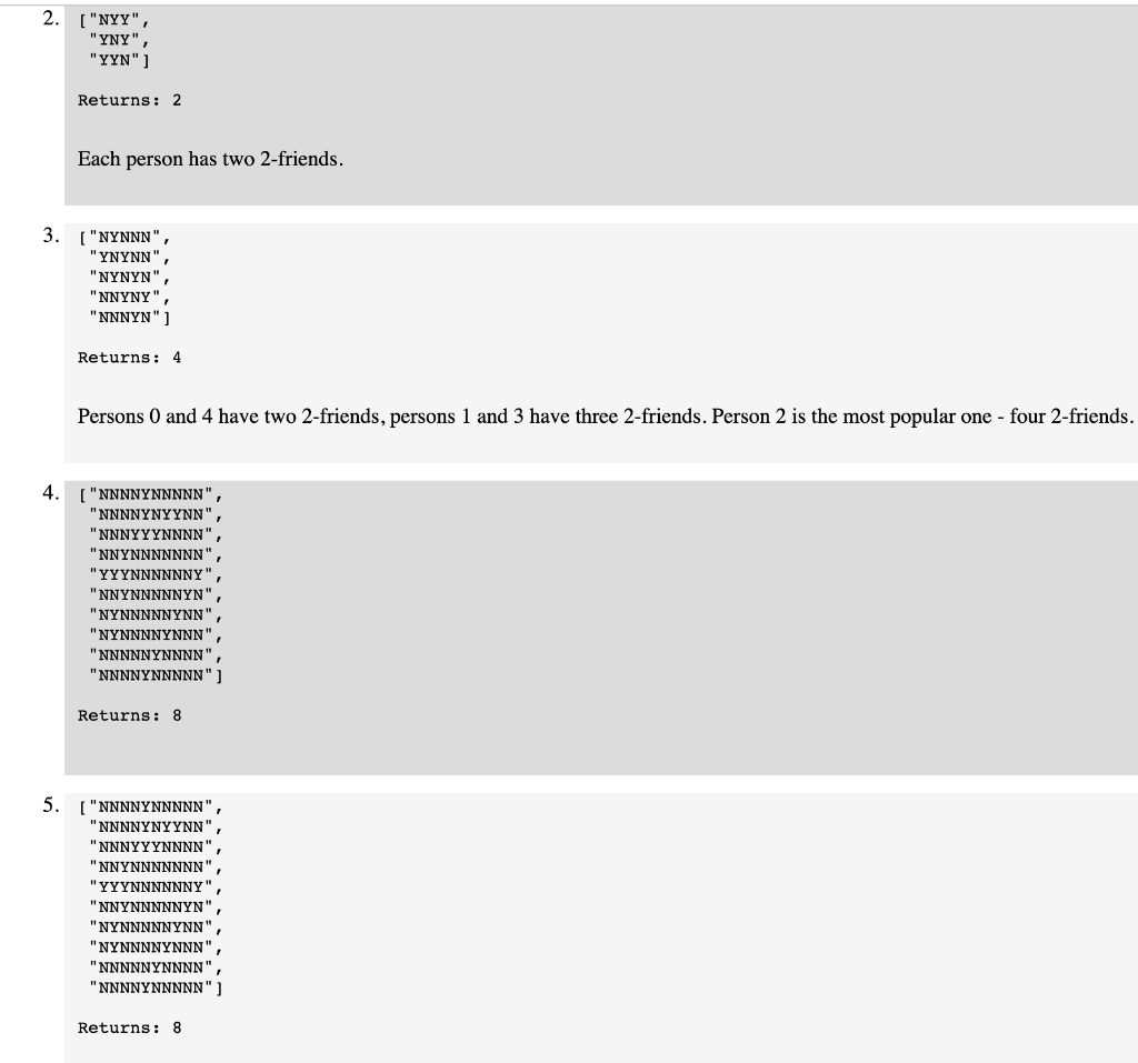 Solved APT: Friend Score (2-Friend) Problem Statement | Chegg.com