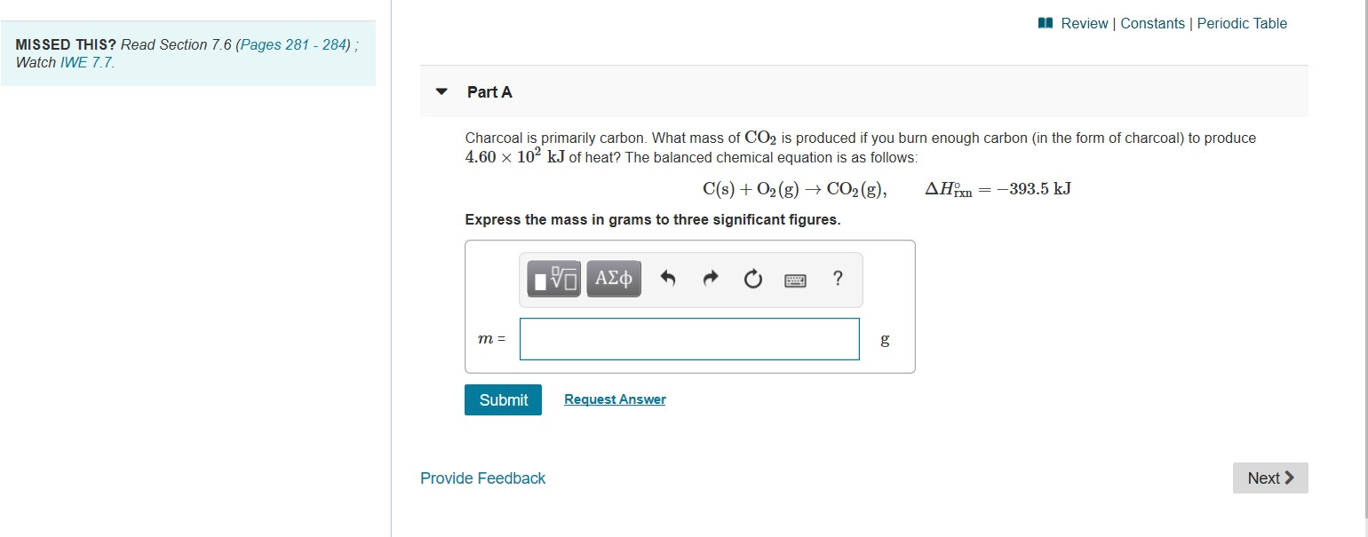 Solved Review | Constants Periodic Table MISSED THIS? Read | Chegg.com