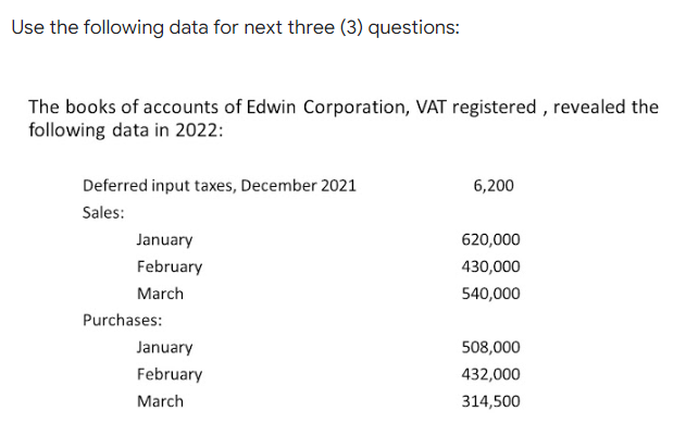 Solved 1. The VAT payable for January is? 2. The VAT payable | Chegg.com