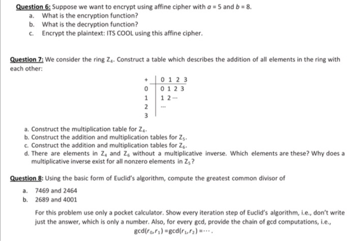 Solved Suppose we want to encrypt using affine cipher with a | Chegg.com