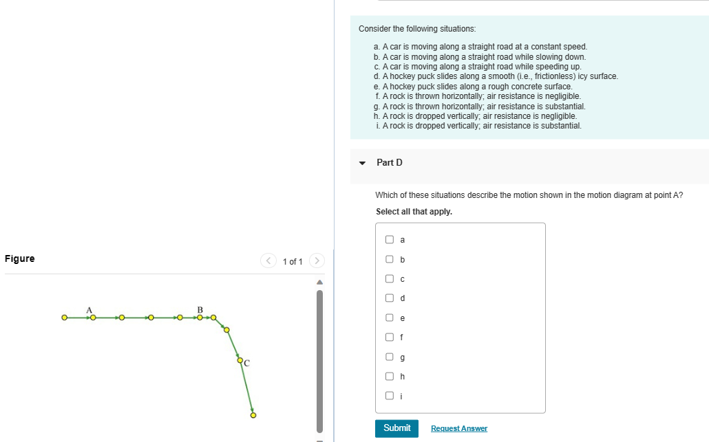 Solved Consider the following situations: a. A car is moving | Chegg.com