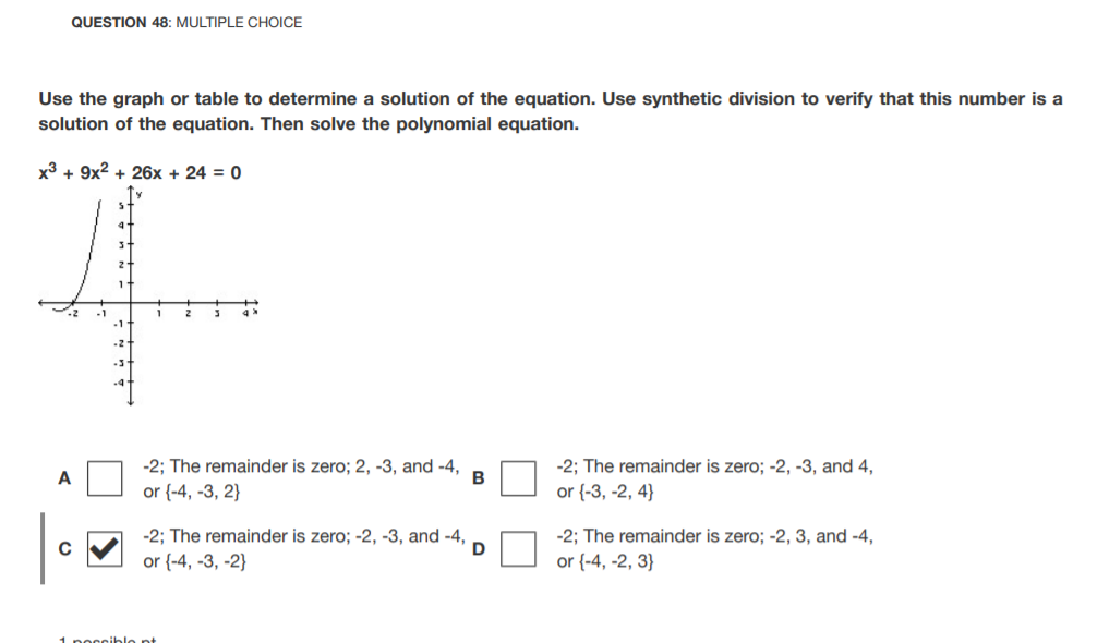 Solved QUESTION 48: MULTIPLE CHOICE Use the graph or table | Chegg.com