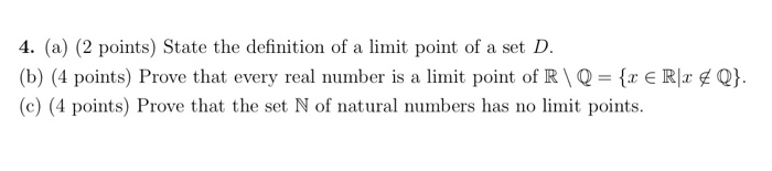 Solved 4. (a) (2 points) State the definition of a limit | Chegg.com
