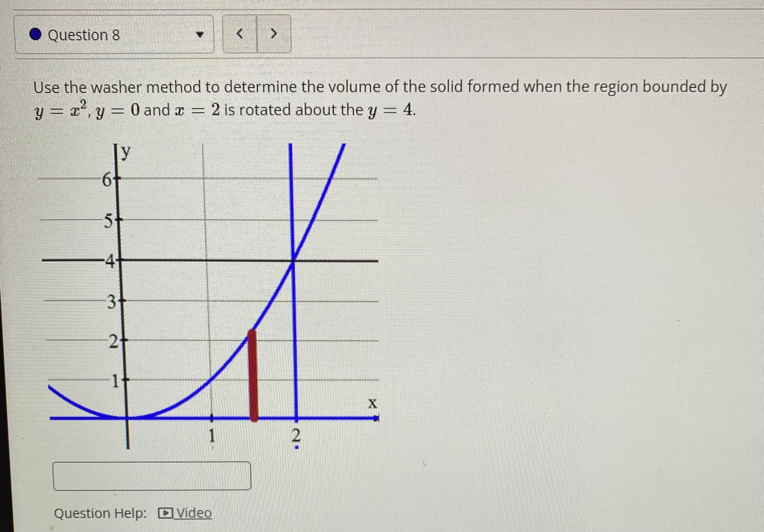Solved Use the washer method to determine the volume of the | Chegg.com