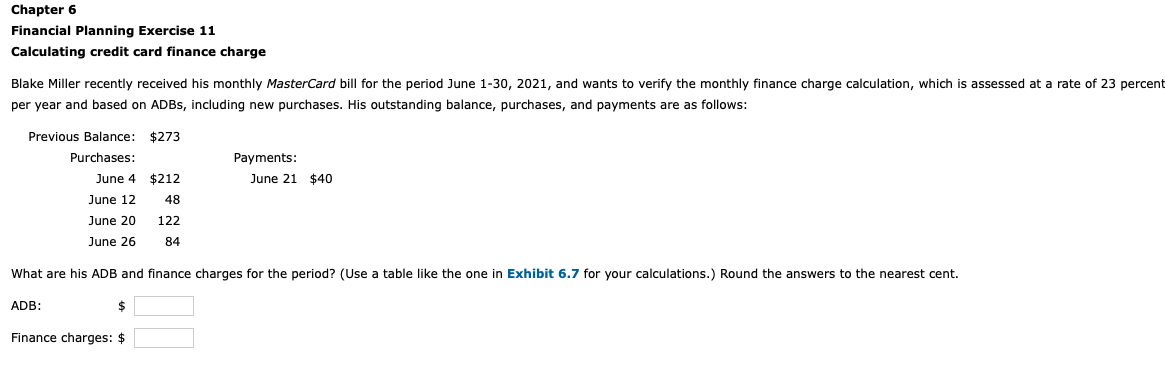 Solved Chapter 6 Financial Planning Exercise 11 Calculating | Chegg.com