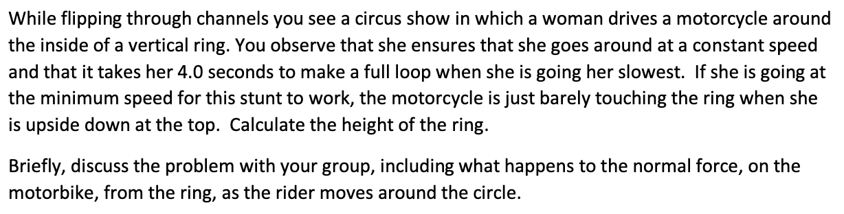 Solved While flipping through channels you see a circus show | Chegg.com