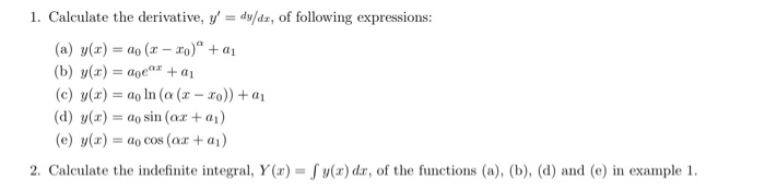 Solved 1. Calculate the derivative, ddx, of following | Chegg.com Solved 1. Calculate the derivative, ddx, of following | Chegg.com