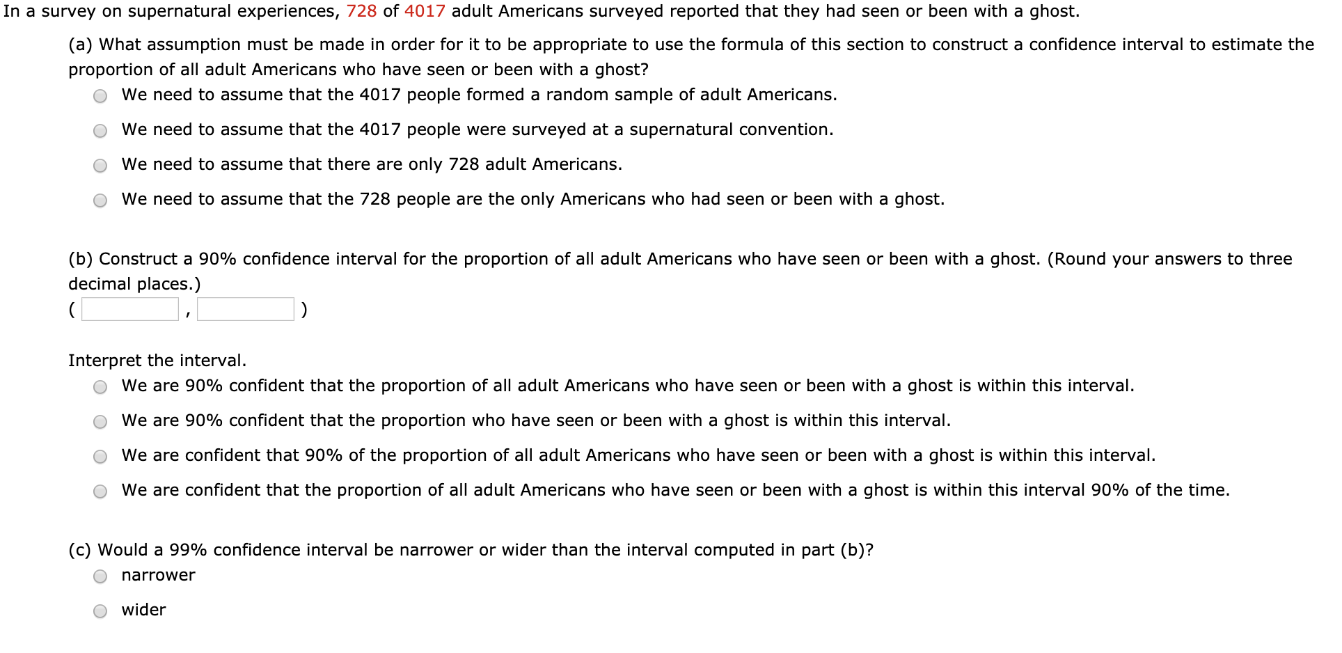Solved In A Survey On Supernatural Experiences 728 Of 4017 Chegg solved-in-a-survey-on-supernatural-experiences-728-of-4017-chegg