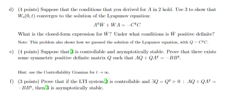 Problem 3 Observability Controllability And Internal