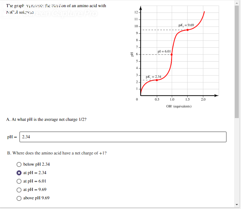 Solved T'he graph rsmte he Surdon of an amino acid with MCd | Chegg.com