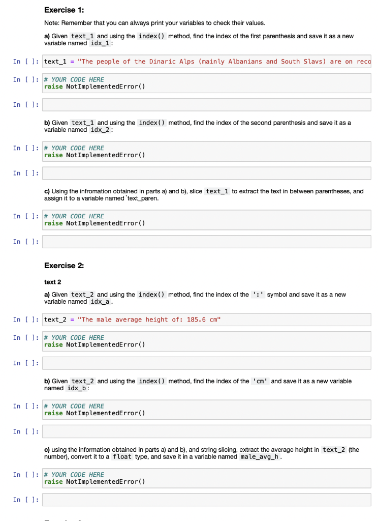 Solved Exercise 1: Note: Remember that you can always print | Chegg.com