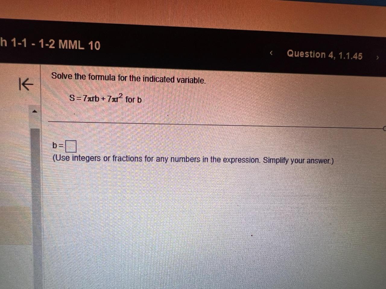 Solved Solve the formula for the indicated variable. | Chegg.com