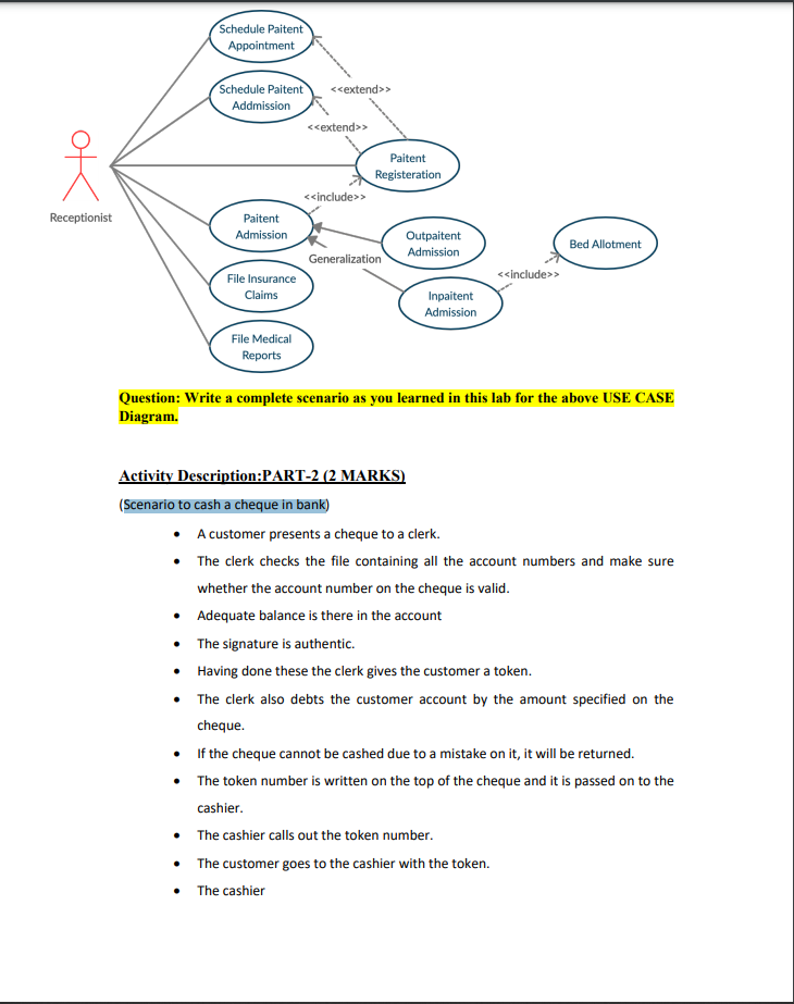 Solved Case Study 1) Hospital reception management Hospital | Chegg.com