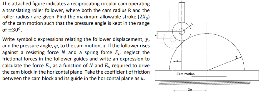 Solved The attached figure indicates a reciprocating | Chegg.com
