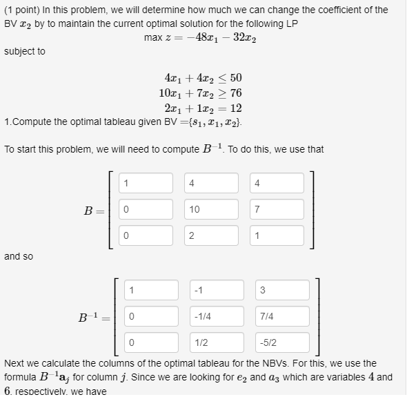 (1 point) In this problem, we will determine how much | Chegg.com
