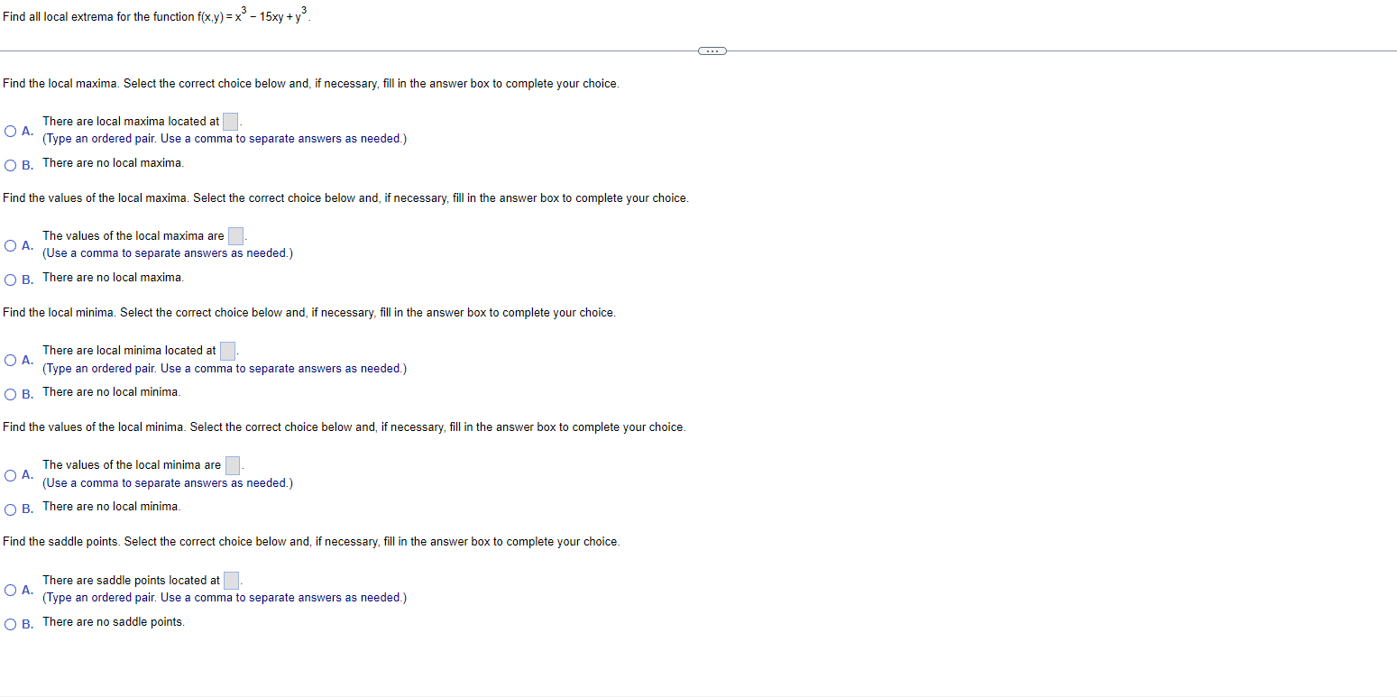 Solved Find all local extrema for the function | Chegg.com