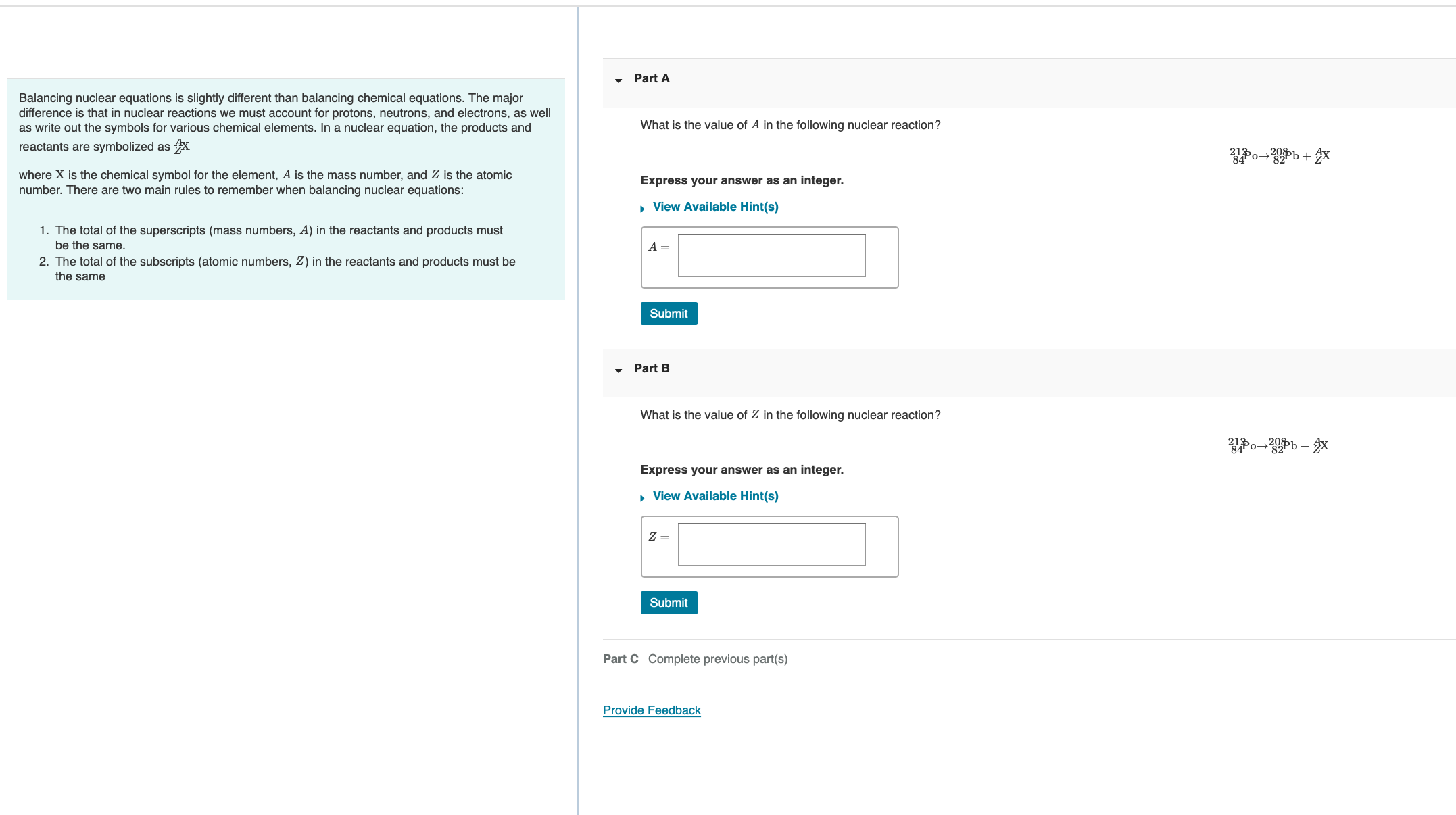 Solved Balancing nuclear equations is slightly different | Chegg.com