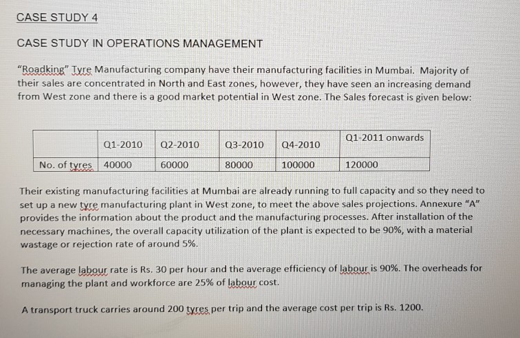 Solved CASE STUDY 4 CASE STUDY IN OPERATIONS MANAGEMENT | Chegg.com Solved CASE STUDY 4 CASE STUDY IN OPERATIONS MANAGEMENT | Chegg.com