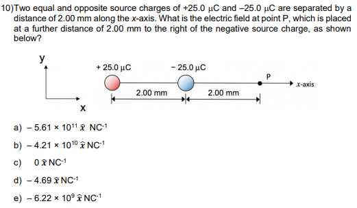 Solved Two equal and opposite source charges of +25.0μC ﻿and | Chegg.com