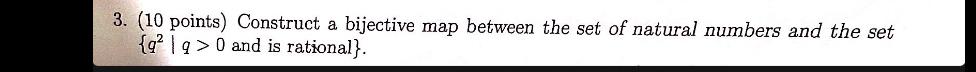 Solved ( 10 points) Construct a bijective map between the | Chegg.com