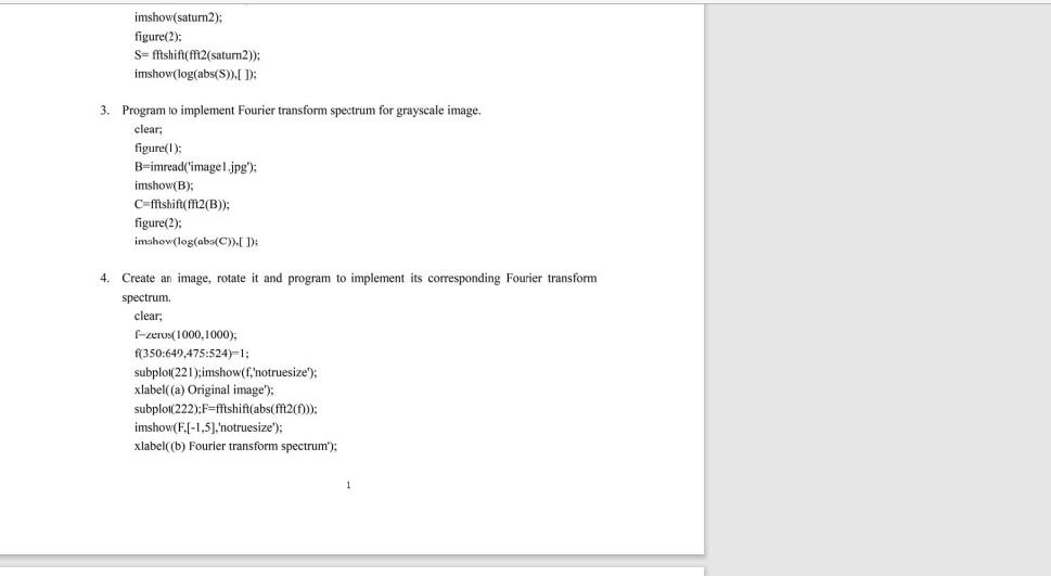 Solved Experiment 2 Image transform Experimental objective | Chegg.com