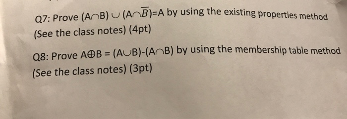 Solved Prove (A Intersection B) Union (A Intersection B) = A | Chegg.com