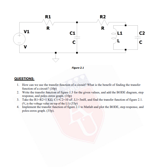 Solved TRANSFER FUNCTION OF THE ELECTRICAL CIRCUITS | Chegg.com