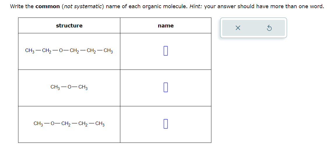 Solved Write the common (not systematic) name of each | Chegg.com